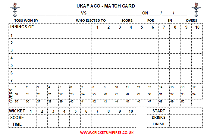 UKAF ACO – MNH Cricket Umpires